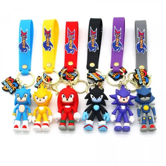 Breloc Anime Sonic - Figura 3D din Cauciuc, Model Dragut, Tip Arici, 6 ...